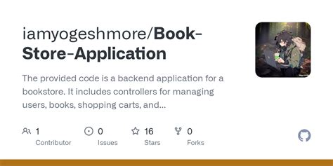 GitHub Iamyogeshmore Book Store Application The Provided Code Is A Backend Application For A