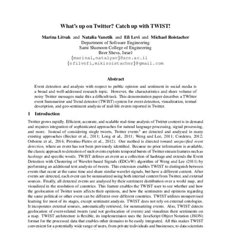 Whats Up On Twitter Catch Up With Twist Acl Anthology