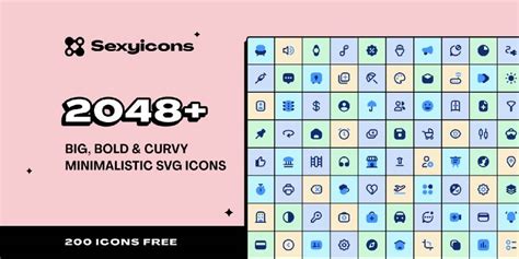 Figma Freebie Sexyicons 200 Icon UI4Free