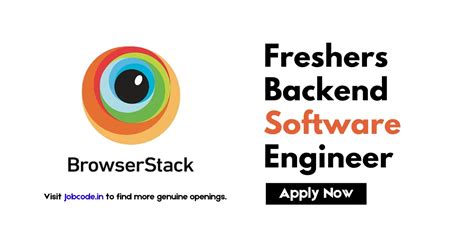 Exciting Opportunity For Freshers Backend Software Engineer Jobcode