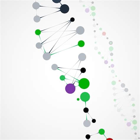Abstract Dna Futuristic Molecule Premium Vector