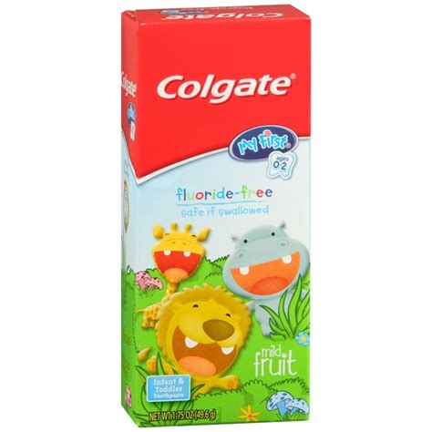 Colgate My First Fluoride Free Mild Fruit Toothpaste 1 75 Oz Medcare