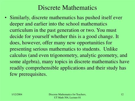 PPT Introduction To The Discrete Mathematics Course And To Propositional Logic PowerPoint