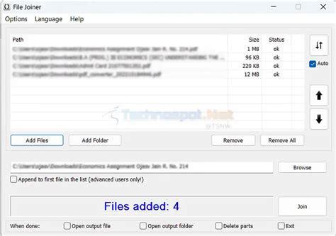 Combine Split Files Into One File File Joiner