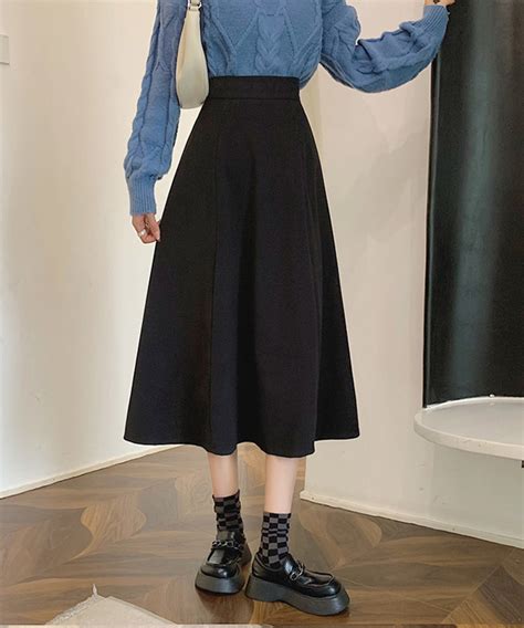 온어데일리 🤎데이트룩🤎 간절기 플레어 롱스커트 2color 미디스커트 미디 롱스커트 가을치마 A라인 레이어드 가을스커트