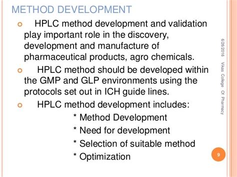 Hplc Method Development And Method Validation Mr S