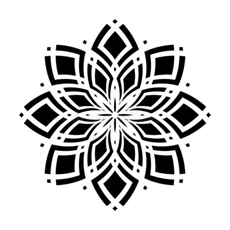 Decorative Design Element Radial Geometric Pattern Stock Vector Illustration Of Mandala