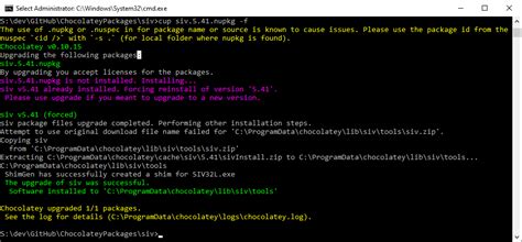 BUG Choco Install With Force To Re Install A Package States Not Installed And Already