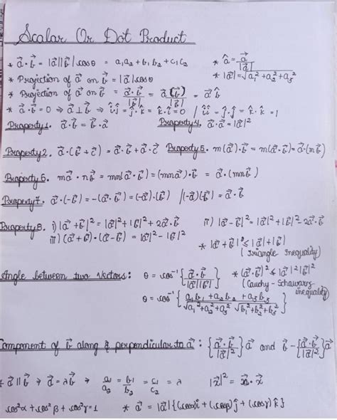 Maths Formulae For Class 12 Handwritten Notes Pdf Artofit
