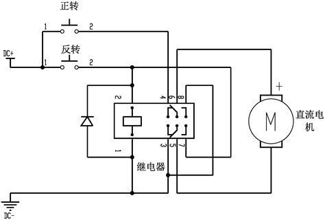 单继电器控制直流电机正反切换电路的制作方法 单继电器控制直流电机正反切换电路的制作方法