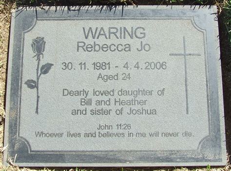 Rebecca Jo Waring 1981 2006 Find A Grave Memorial