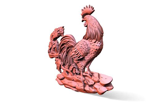 Digital File Rooster Cnc 3d Model Stl Etsy