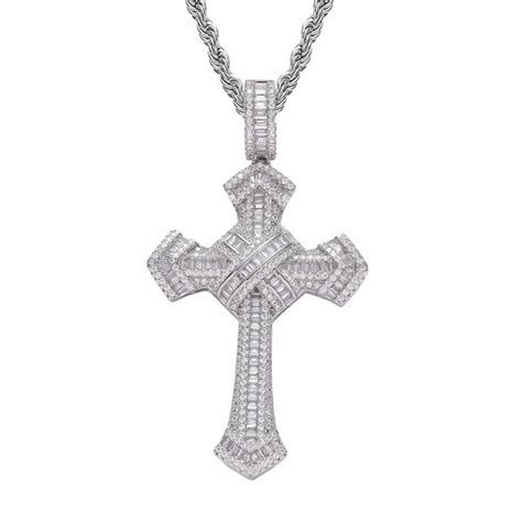 Cz Clustered Cross Pendant Cross Jewelry Cross Pendant Bling Cross