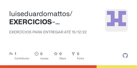 GitHub luiseduardomattos EXERCICIOS JAVASCRIPT EXERCÍCIOS PARA ENTREGAR ATÉ