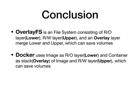 OverlayFS As A Docker Storage Driver PPT