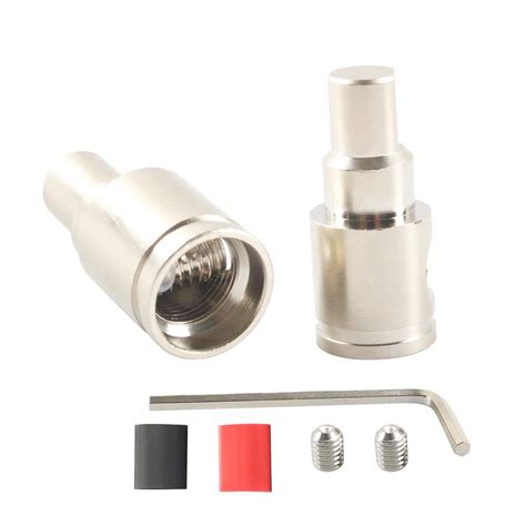 Amp Input Reducer 0ga To 0ga Car Audio Amplifier Wire Terminal Connectors Brass 2pcs With Heat