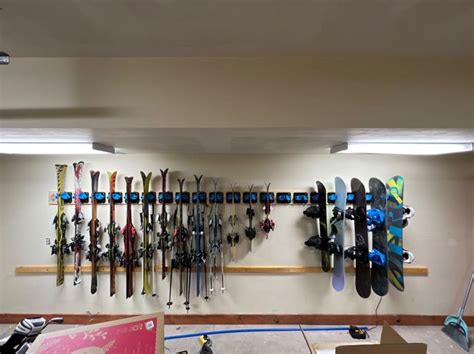 Ski Wall Mount Display Ideas For Clean Functional Gear Storage