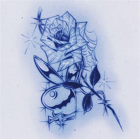 Chicano Art Rose Tattoo Drawing