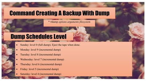 Perform Backup Restore Using Tar And Dump Ppt