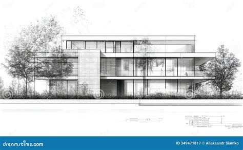 Blueprint And Architectural Design Featuring Symbols Like Technical