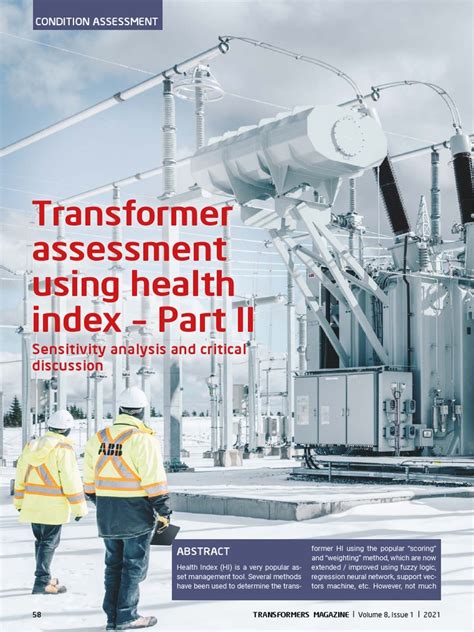 transformer health index sensitivity analysis and critical discussion