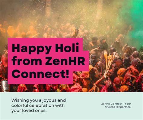 Divyanshi Singh On Linkedin Wishing You All A Very Happy And Colourful Holi 🎉😊 Team Zenhr Connect