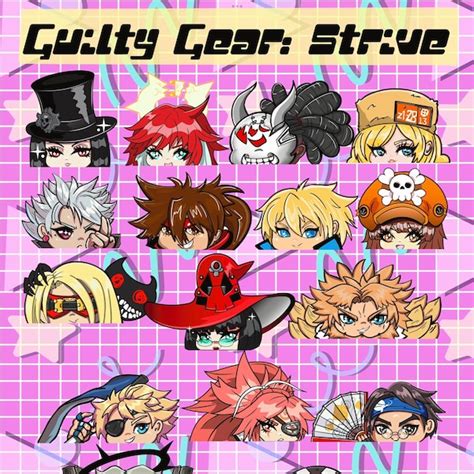 Guilty Gear Strive Stickers Etsy Guilty Gear Strive Stickers Etsy
