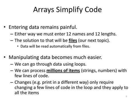 Arrays CSE 1310 – Introduction to Computers and Programming - ppt download