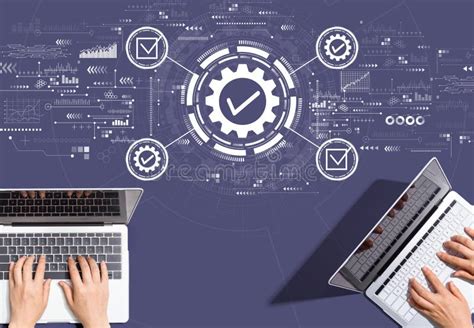 Quality Control Approval With People Working Together Stock Illustration Illustration Of