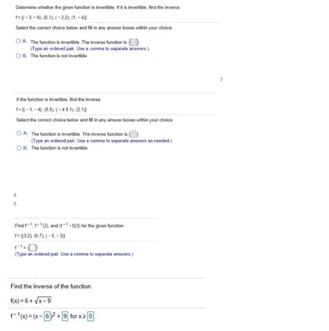 solved determine whether the given function is invertible