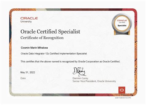 Cosmin Mihalcea On Linkedin Proud Odi12c Oracle
