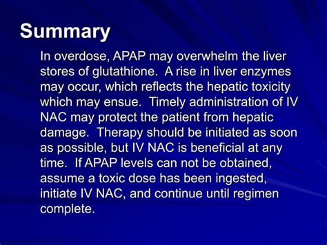 Management Of Acetaminophen Toxicity1 Ppt