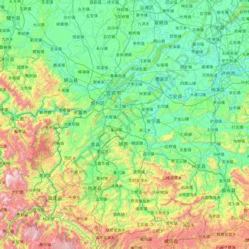 宜宾市地形图、海拔、地势