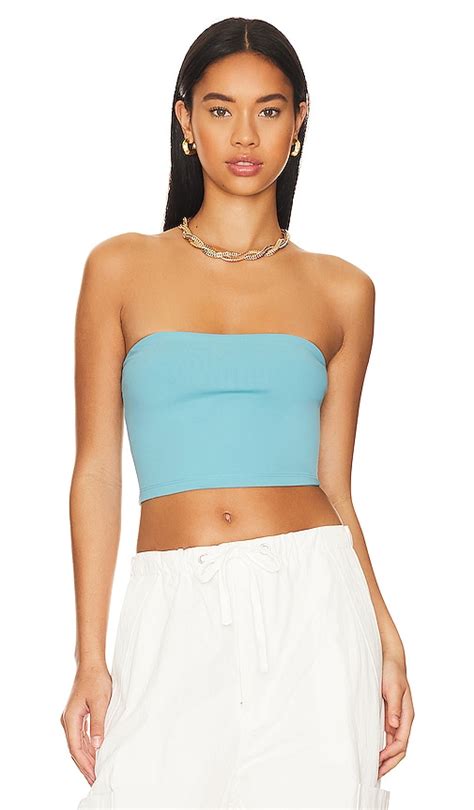 Susana Monaco Cropped Tube Top In Wave Revolve