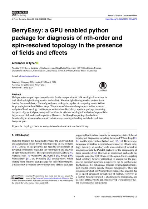PDF BerryEasy A GPU Enabled Python Package For Diagnosis Of Nth
