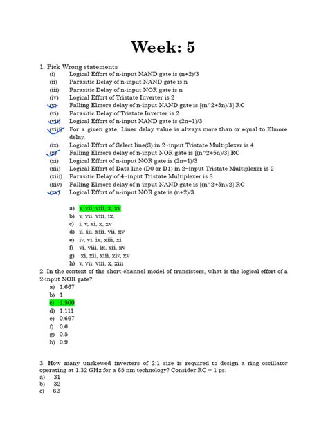 Week5 Vlsi Subsystems Assignment Answers Pdf Electronic Engineering Semiconductor Devices