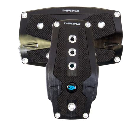 Nrg Brushed Aluminum Sport Pedal At Black Wblack Rubber Inserts 5