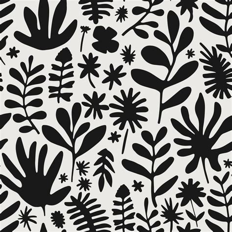 Abstract Monochrome Floral Pattern 52304848 Vector Art At Vecteezy