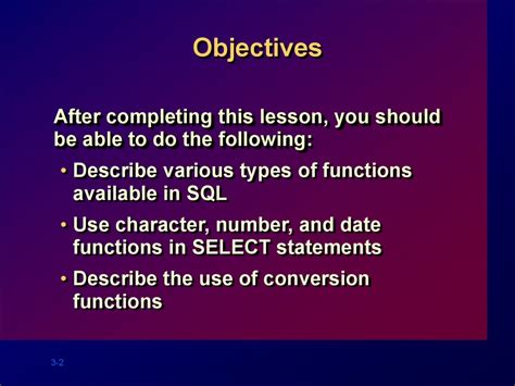 Single Row Functions Online Presentation