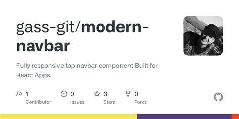 Github Gass Git Modern Navbar Fully Responsive Top Navbar Component Built For React Apps