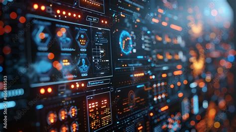 High Tech Command Center With Global Monitoring Capabilitiesdetailed