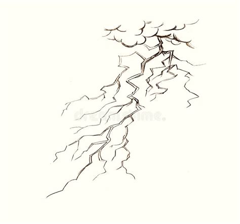 Drawing Lightening Strike Stock Illustrations 141 Drawing Lightening