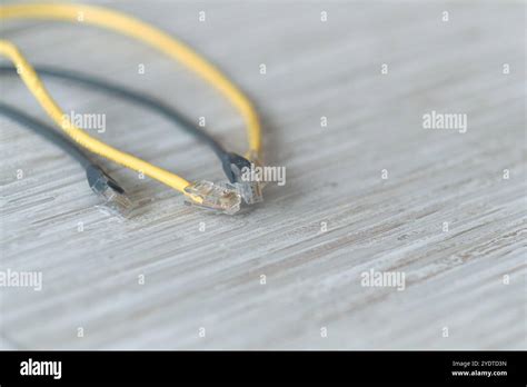 A Minimalist Display Of Ethernet Cords Crucial For Establishing Reliable And Secure Network