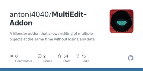 Github Antoni4040multiedit Addon A Blender Addon That Allows Editing Of Multiple Objects At