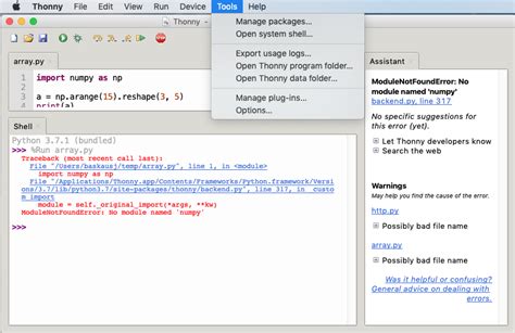Thonny IDE Digital Education Resources Vanderbilt Libraries Digital Lab