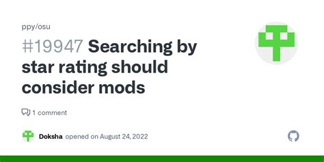 Searching By Star Rating Should Consider Mods · Issue 19947 · Ppyosu · Github