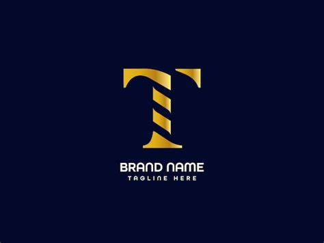 T Logotipo De Letra Moderna Vetor Premium