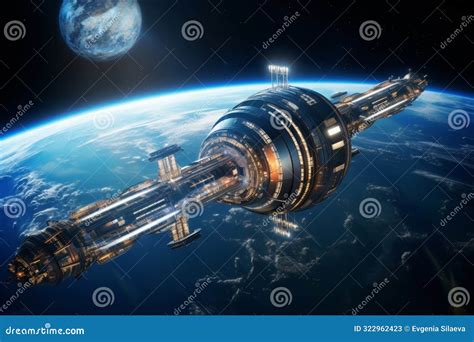 Interstellar Travel And Dimensional Portals Spaceships Exploring New Planets Exoplanet Stock