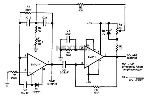 Sine Square Wave Oscillator Nextgr Electronics