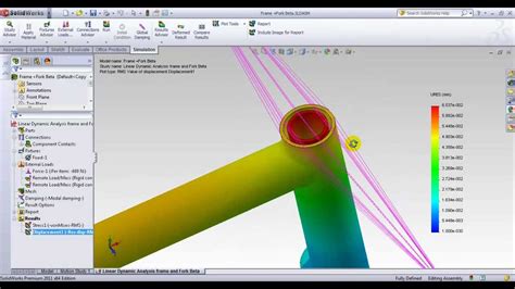 Linear Dynamic Analysis Of A Bike Frame Solidworks Engineering Youtube